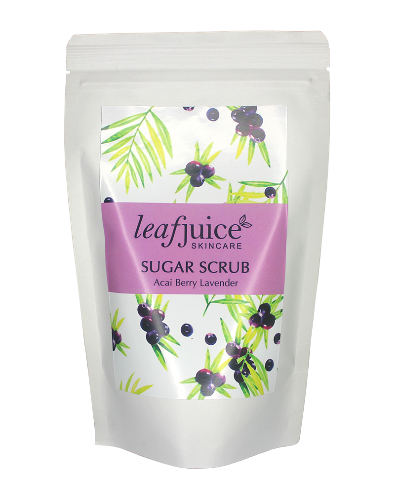 Acai Berry Sugar Scrub - Leaf Juice Skincare